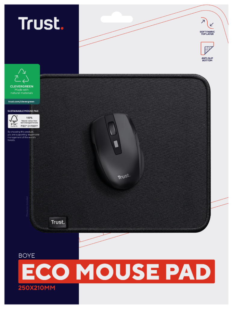 TRUST BOYE MOUSE PAD ECO BLACK – Nordic Game Supply