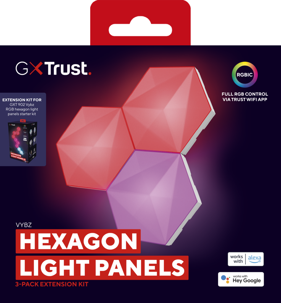 TRUST GXT903 VYBZ LED HEXAGON PANELS 3-PACK – Nordic Game Supply
