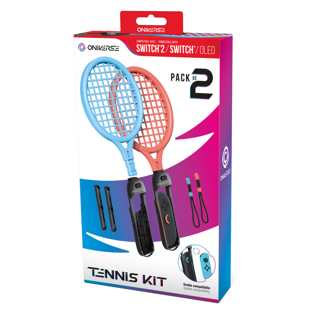 ONIVERSE NSW2 TENNIS KIT PACK OF 2 RACKETS - ORANGE/BLUE – Nordic Game ...