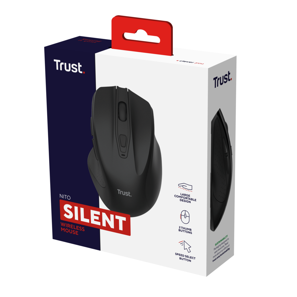 TRUST NITO SILENT WIRELESS MOUSE - BLACK – Nordic Game Supply