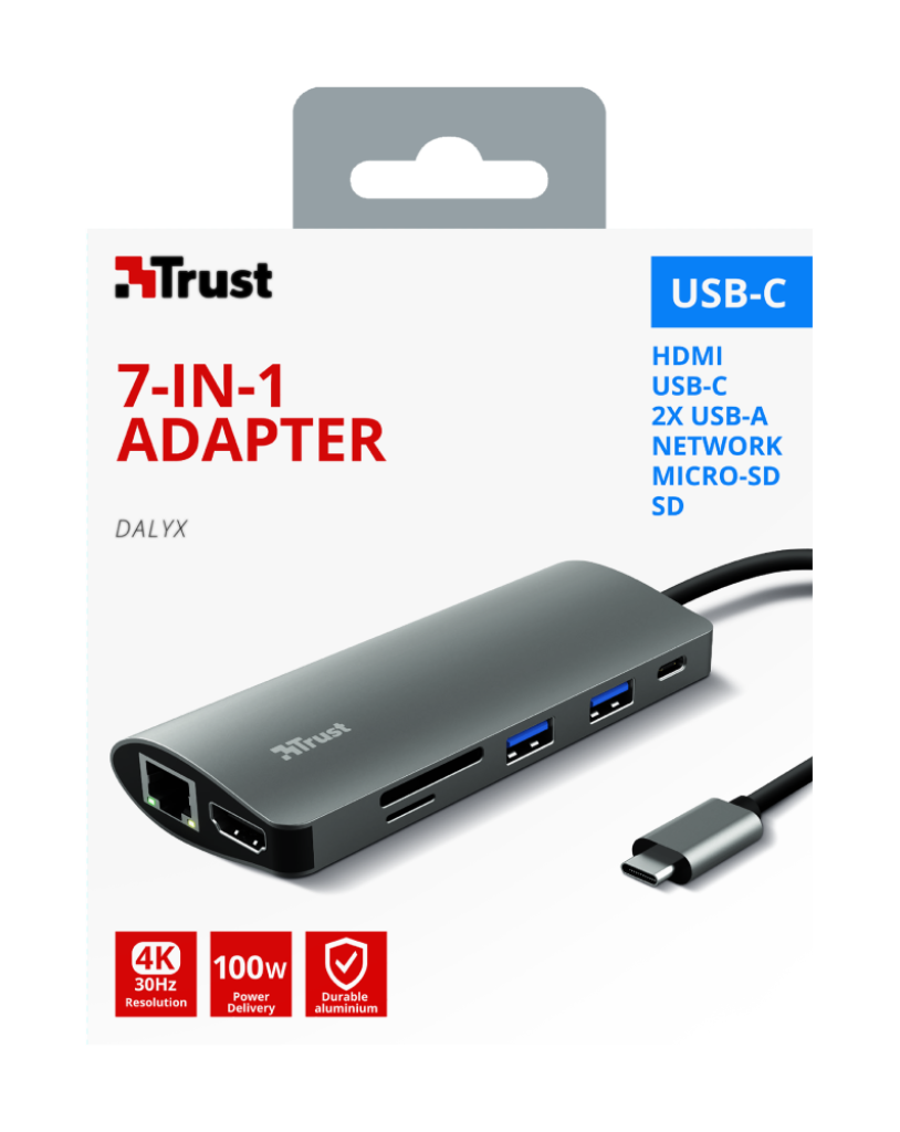 TRUST DALYX 7-IN-1 USB-C ADAPTER – Nordic Game Supply